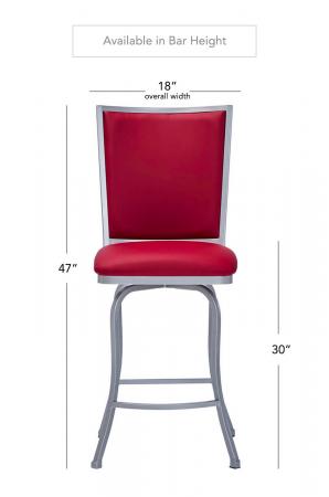 Buy Wesley Allen's Morrison Upholstered Luxury Iron Swivel Counter Stool