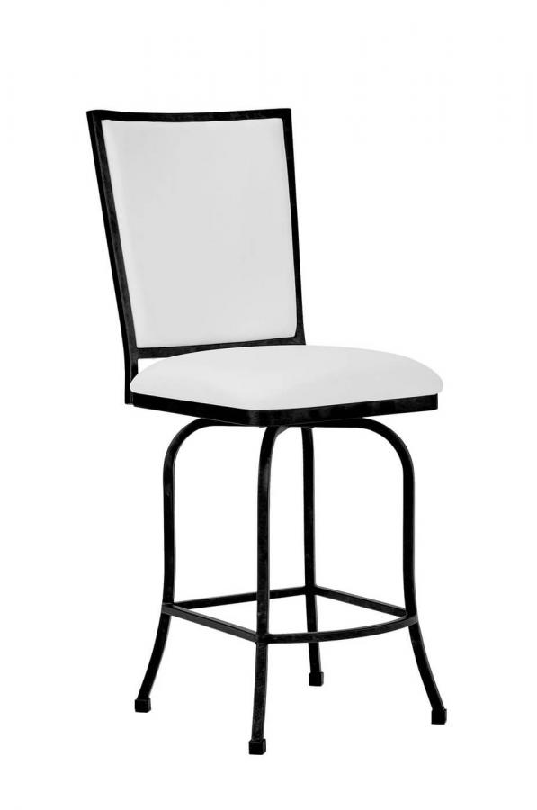Buy Wesley Allen's Morrison Upholstered Luxury Iron Swivel Counter Stool
