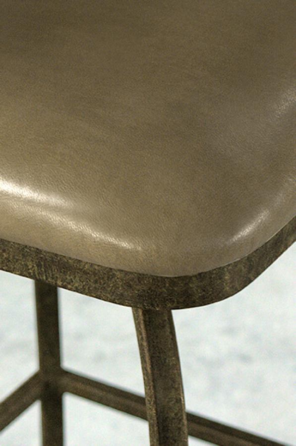 Buy Wesley Allen's Morrison Upholstered Luxury Iron Swivel Counter Stool
