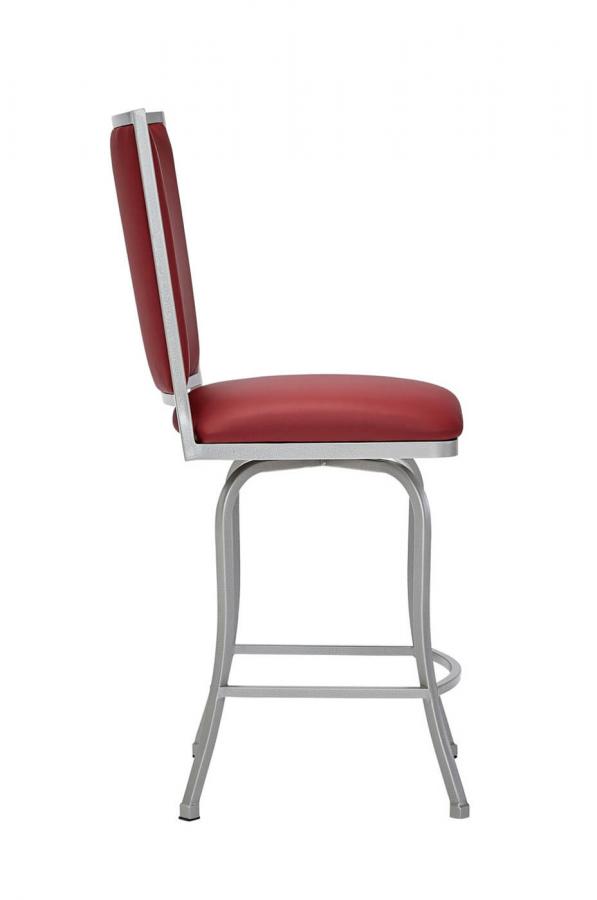 Buy Wesley Allen's Morrison Upholstered Luxury Iron Swivel Counter Stool