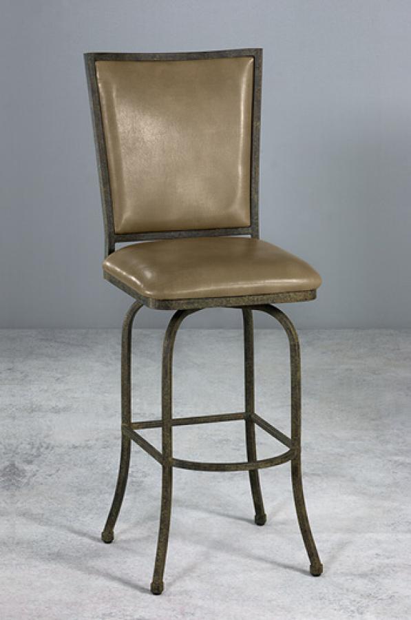 Buy Wesley Allen's Morrison Upholstered Luxury Iron Swivel Counter Stool