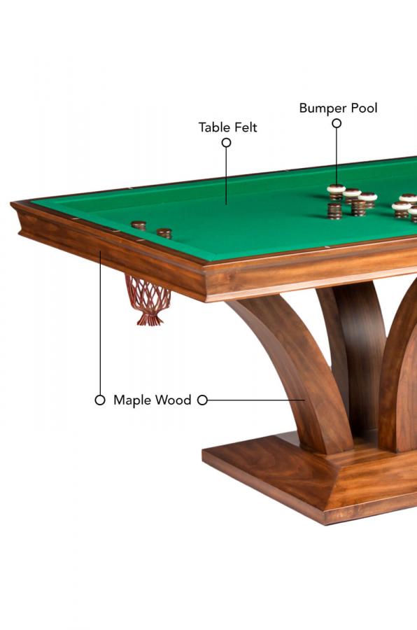 Darafeev's Treviso Rectangular Bumper Pool Table - 2-Piece Dining Top