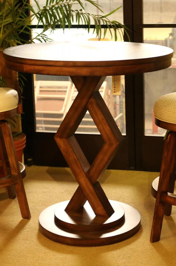 Buy Darafeev's Bishop Modern Wood Pub Table - Round Top - Free Shipping!