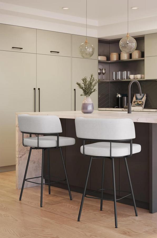 Buy Amisco's Enya Swivel Bar Stool with Low Back - Free shipping!