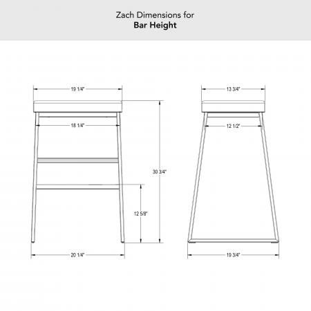 Buy Amisco's Zach Modern Metal Backless Bar Stool - Customize!