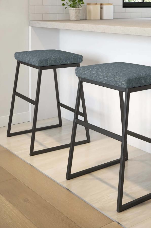 Buy Amisco's Zach Modern Metal Backless Bar Stool - Customize!