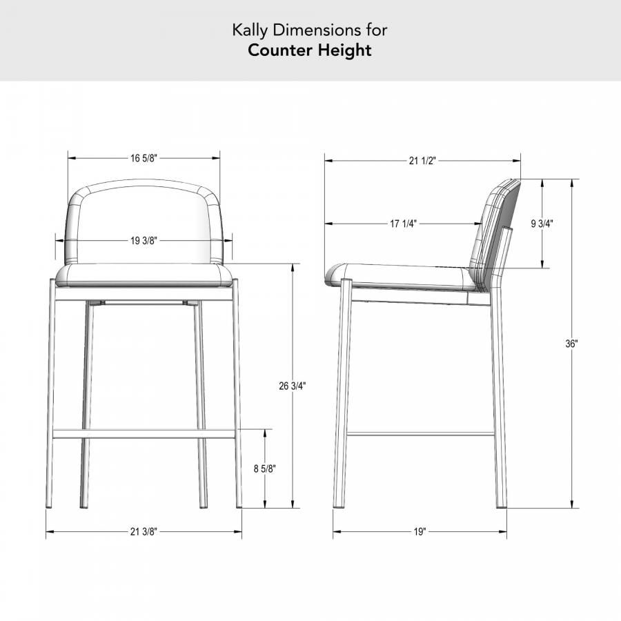 Buy Amisco's Kally Modern Wide Stool - Low Back – Free Shipping!