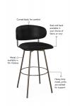 Buy Amisco's Wyatt Modern Swivel Low Back Bar Stool – Barstool Comforts