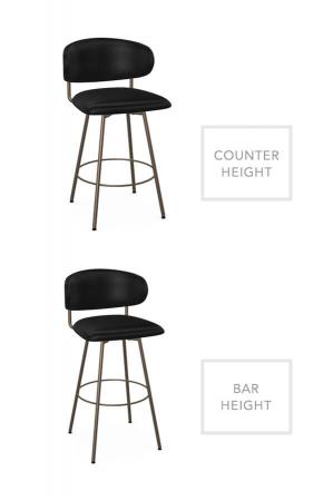 Buy Amisco's Wyatt Modern Swivel Low Back Bar Stool – Barstool Comforts