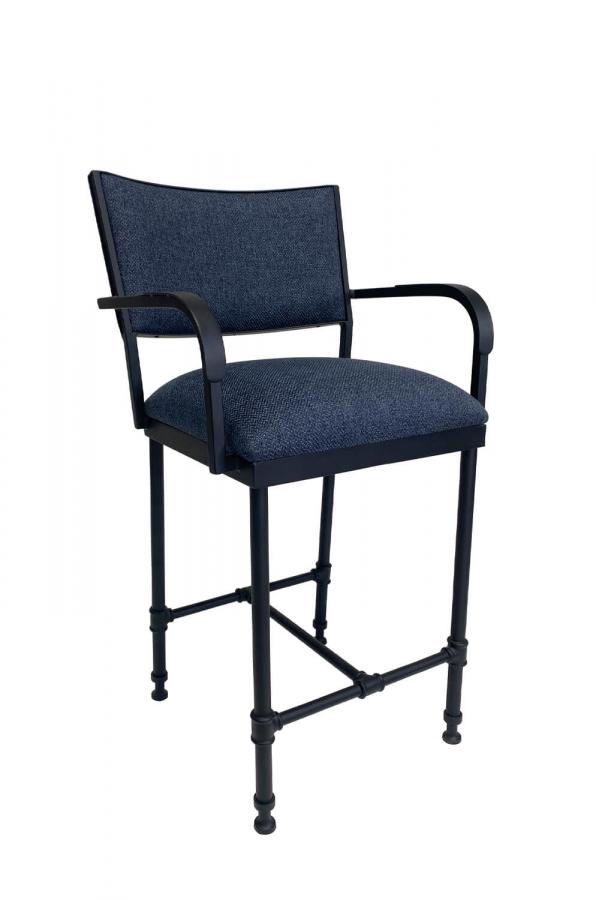 Wesley Allen's Jayce Industrial Bar Stool with Arms – Barstool Comforts