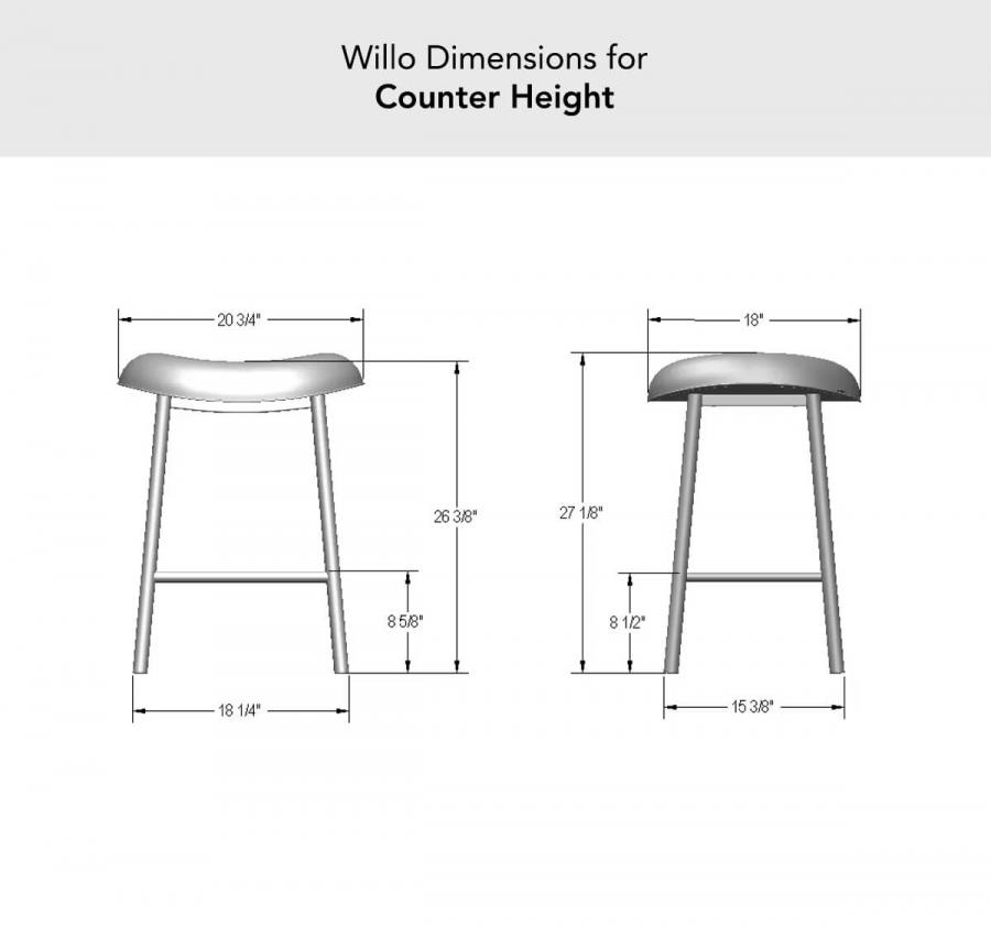Buy Amisco's Willo Modern Backless Saddle Bar Stool – Barstool Comforts