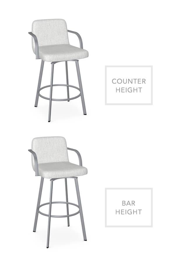 Buy Amisco's Tricia Modern Swivel Stool with Low Back and Arms