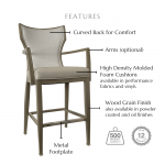 Julian Contract Grade Bar Stool with Back – Commercial Grade