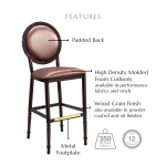 Buy Felicity Elegant Contract Grade Bar Stool with Round Back