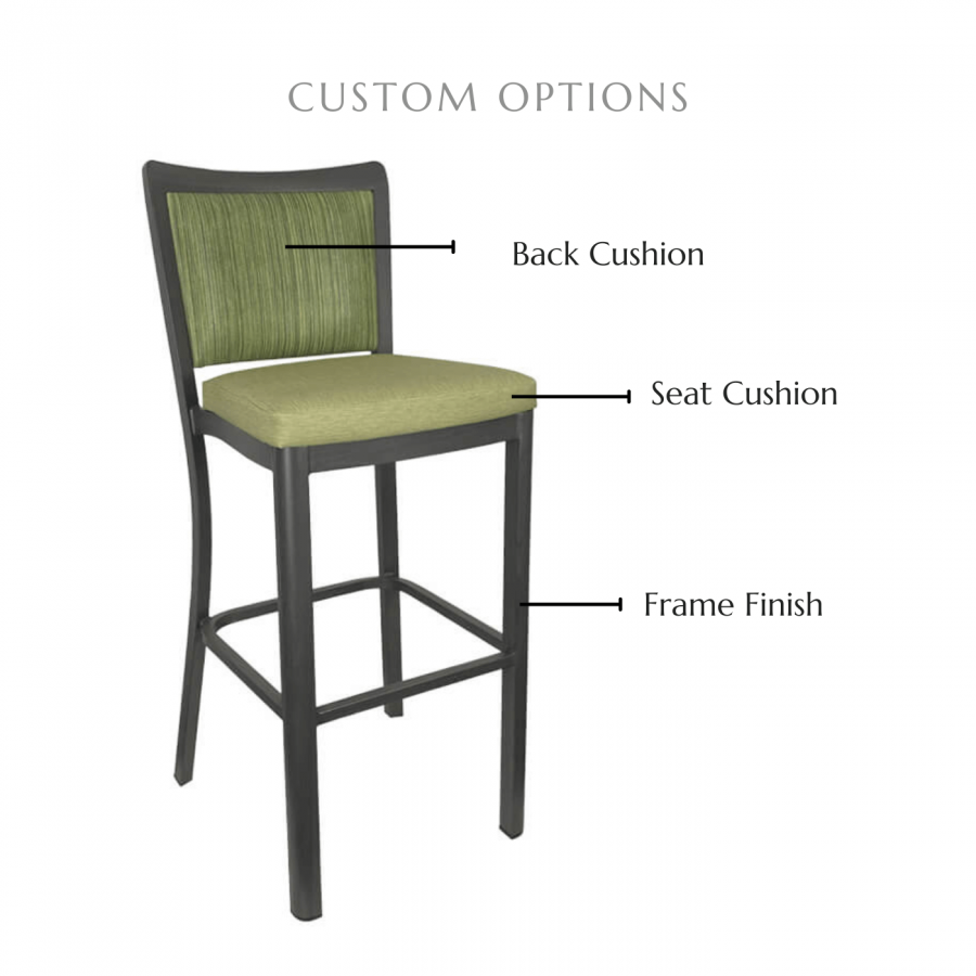 Buy Jared Contract Grade Bar Stool with Back – Free Shipping