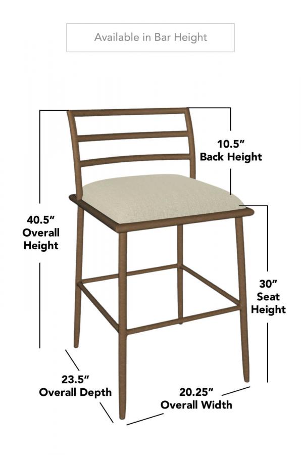 Buy Wesley Allen's Modern Harmony Bar Stool with Low Back – Barstool Comforts