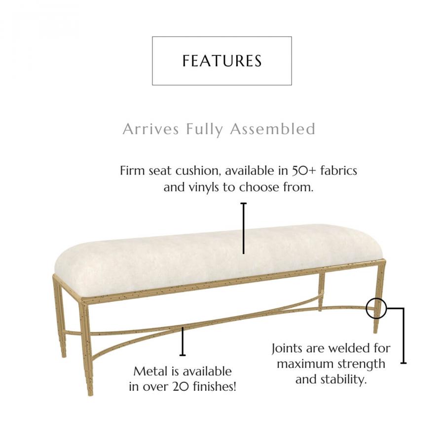 Buy Wesley Allen's Royce 54" Modern Bench • Customize >