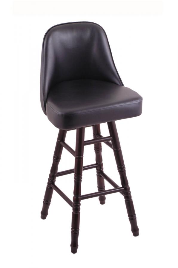 Buy Holland's Grizzly Hardwood Swivel Bar Stool with Turned Legs