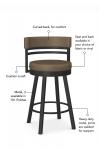 Buy the Amisco Ronny Swivel Stool - Free Shipping! • Barstool Comforts