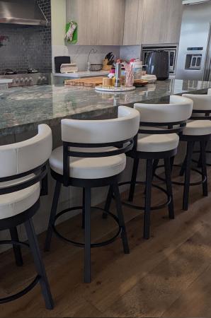 Buy the Amisco Ronny Swivel Stool - Free Shipping! • Barstool Comforts