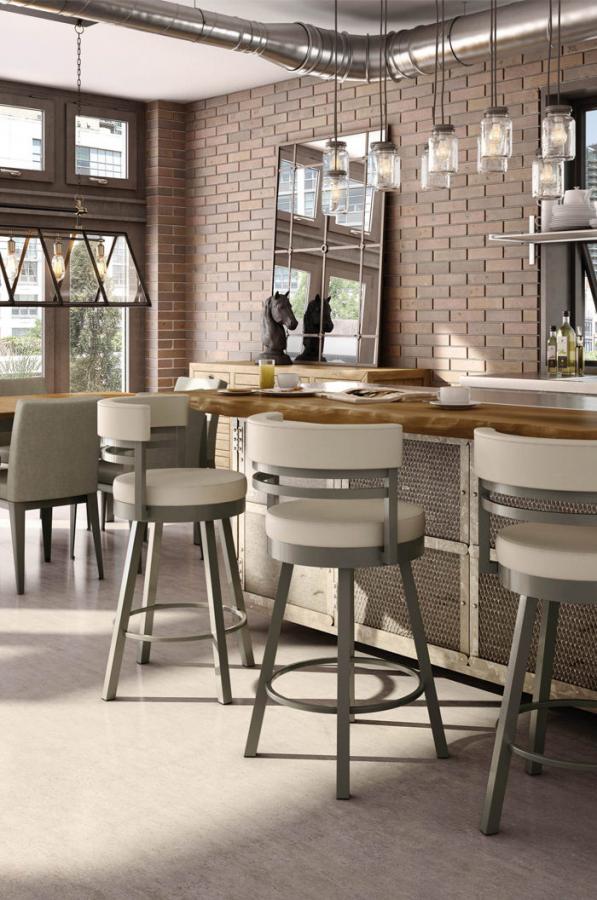 Buy the Amisco Ronny Swivel Stool - Free Shipping! • Barstool Comforts
